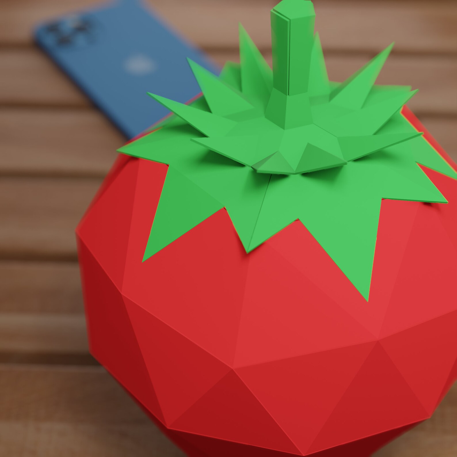 Papercraft Strawberry Template Paper Fruit 3D Low Poly Paper - Etsy Canada
