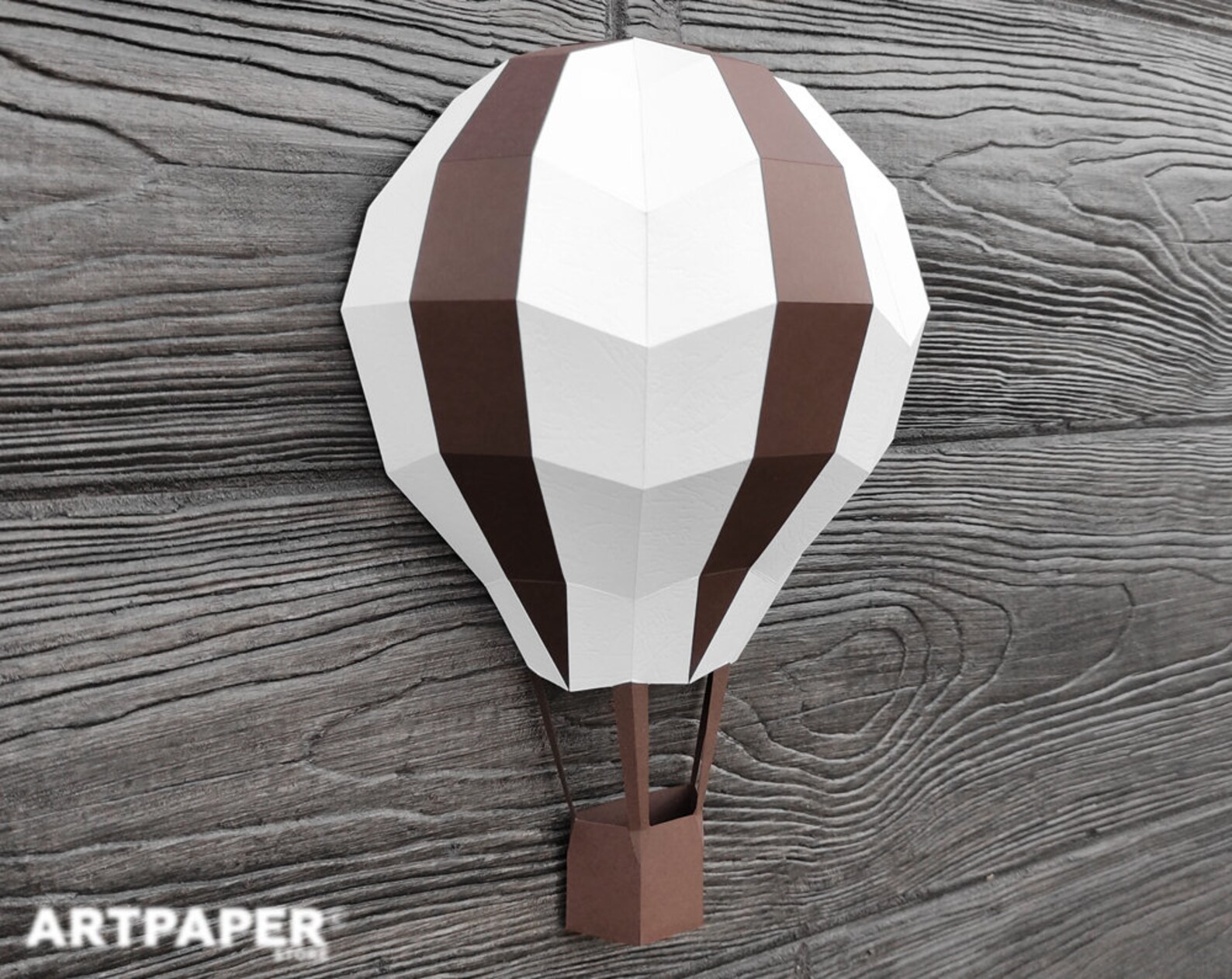 3D Hot Air Balloon Papercraft: Low Poly Wall Decor (PDF, SVG, DXF) - Etsy