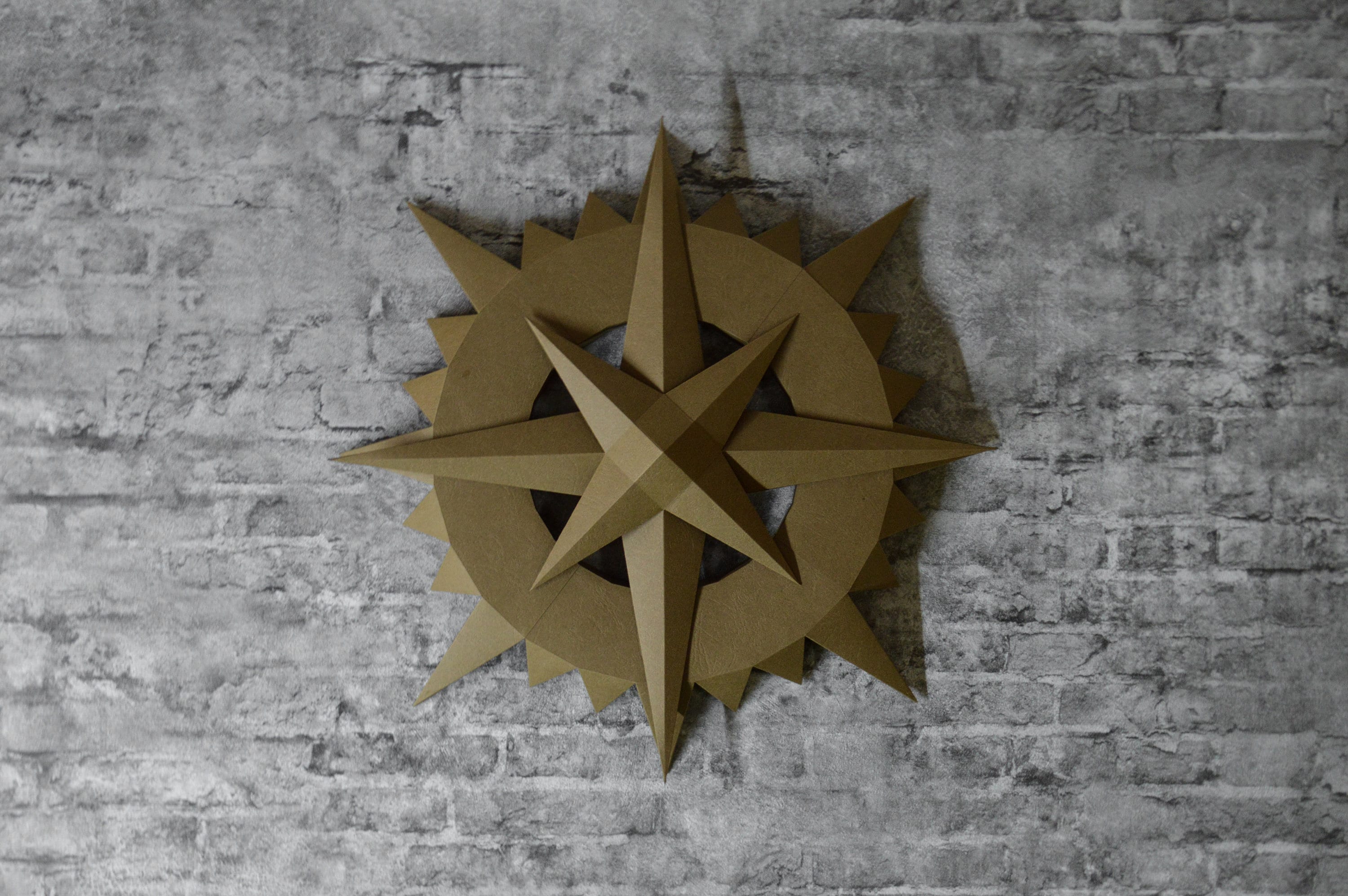 Papercraft Wind Rose Flower 3D Low Poly Paper Sculpture DIY - Etsy