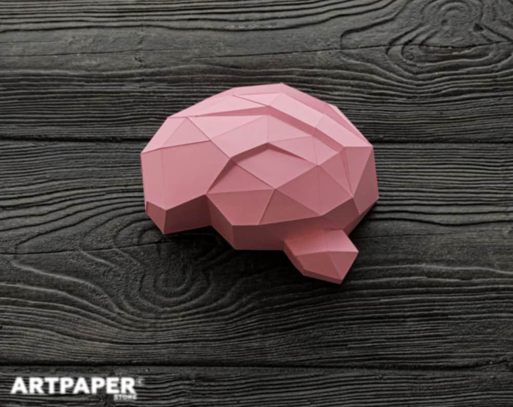 Papercraft Human Brain Trophy Valentines Day 3D Low Poly Paper - Etsy