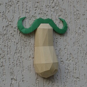 Papercraft Eggplant Vegatable 3D Low Poly Paper Sculpture DIY Gift Wall ...