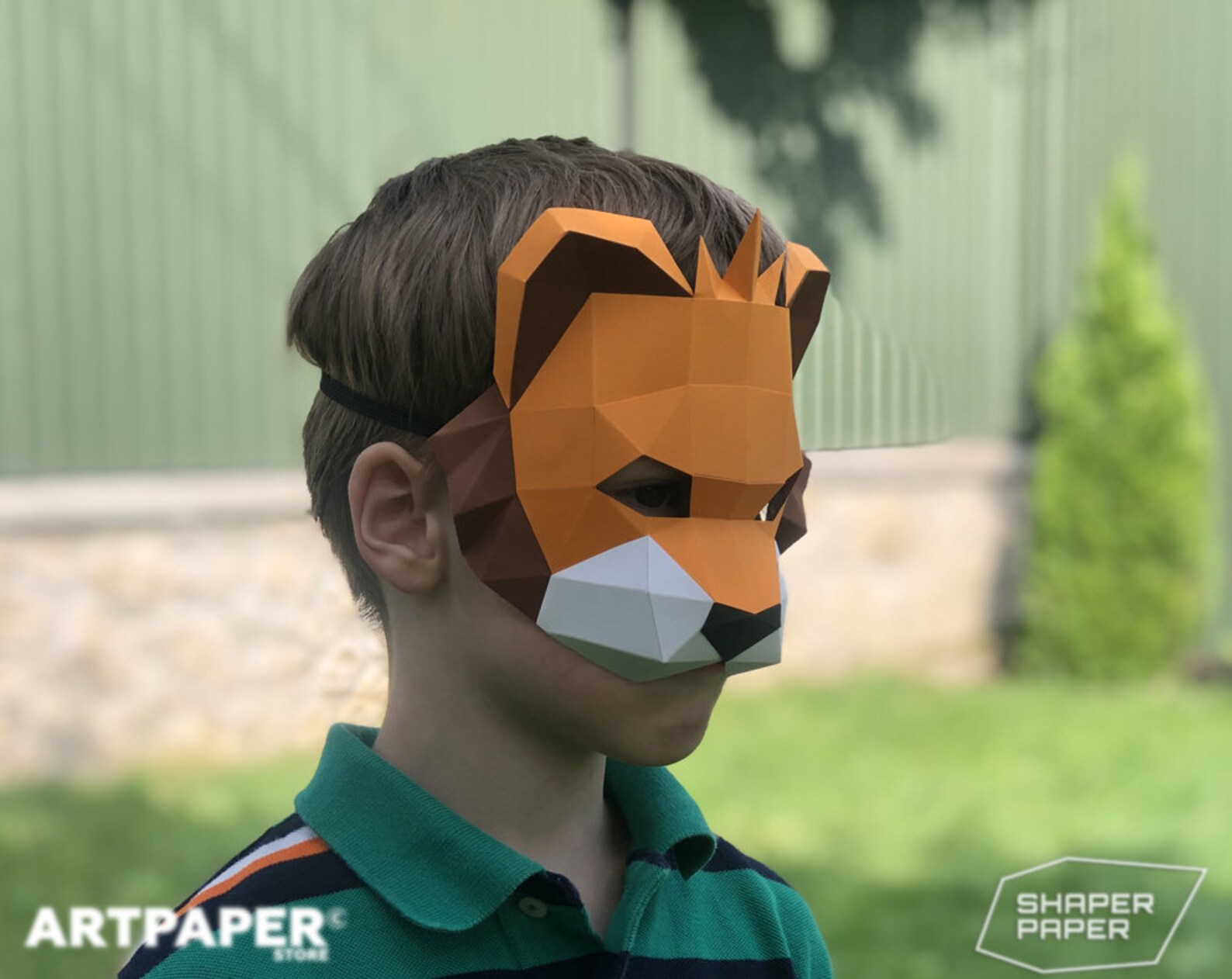 Papercraft Lion Crown Mask Animal 3D Low Poly Paper Mask DIY | Etsy
