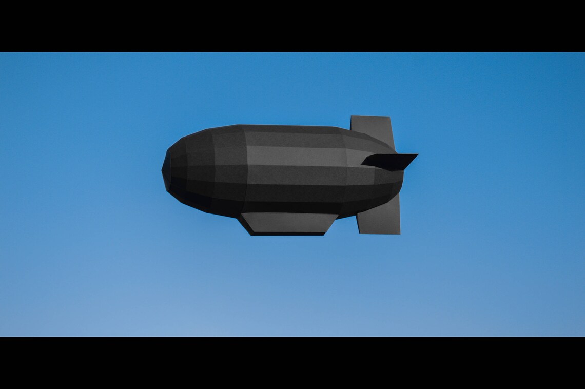 Papercraft Airship Airplane 3D Low Poly Paper Sculpture DIY - Etsy UK