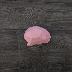 DIY Papercraft Human Brain Sculpture: Low Poly Wall Decor (PDF Pattern ...