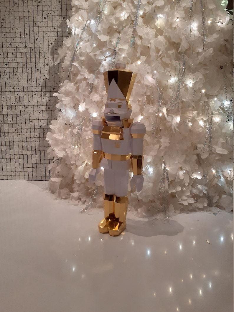 Papercraft Nutcracker Toy 3D Low Poly Paper Sculpture DIY Gift - Etsy