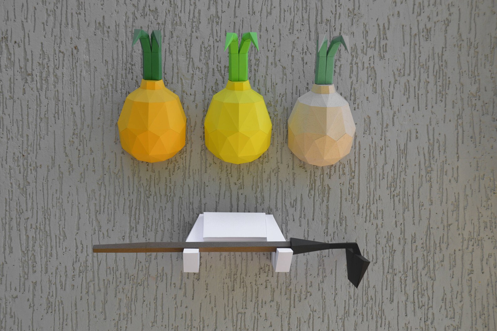 Papercraft Hoe Vegatable 3D Low Poly Paper Sculpture DIY Gift | Etsy