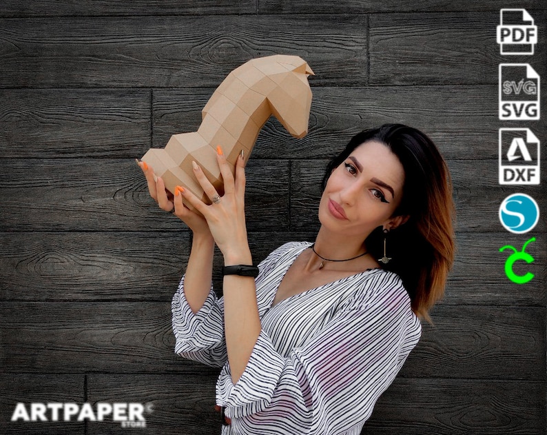 Papercraft chess knight template paper chess 3D Low Poly Paper | Etsy