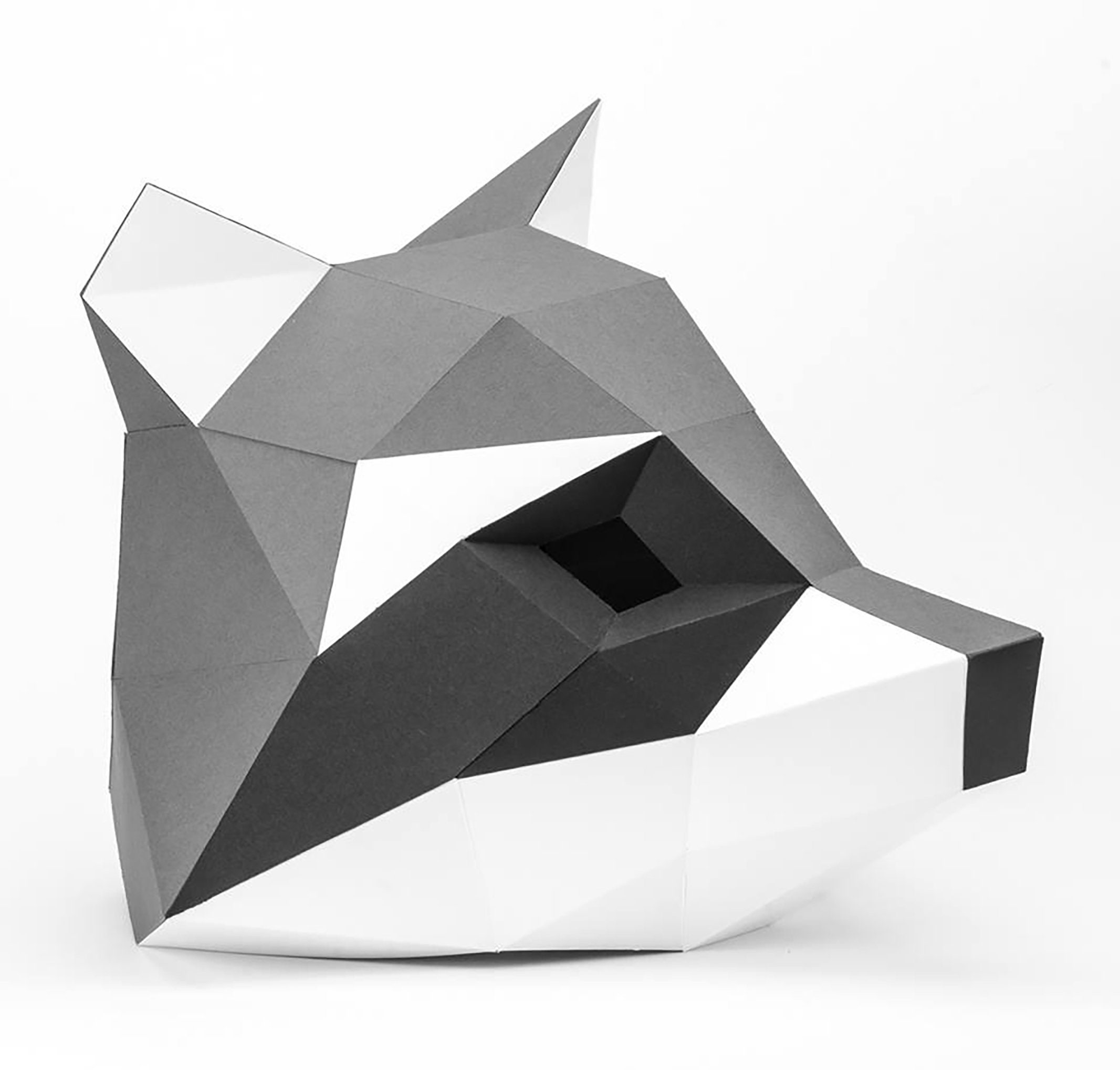 Papercraft Raccoon Mask Animal 3D Low Poly Paper Sculpture DIY | Etsy