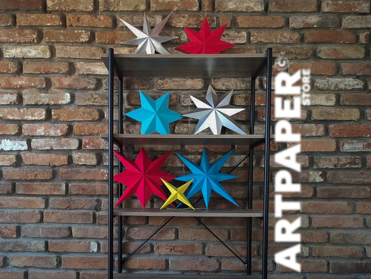 Papercraft Full Stars Christmas Stars Low Poly Stars | Etsy