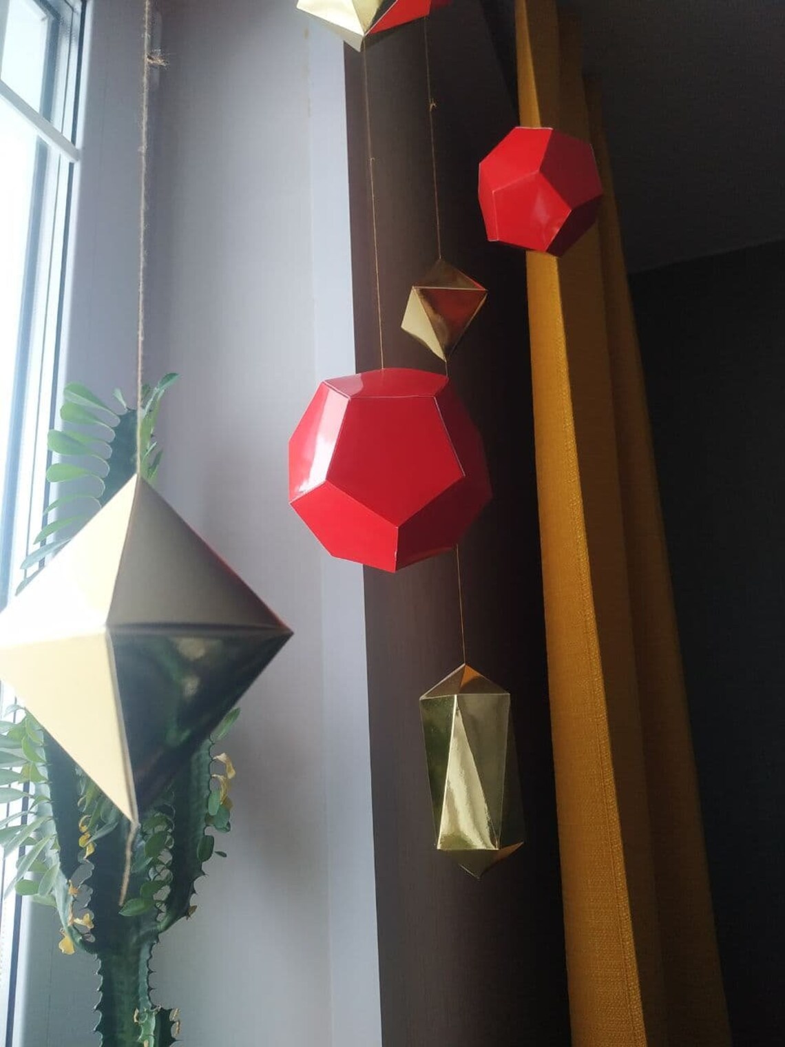 Papercraft 3D Christmas Balls Template Pattern Low Poly - Etsy