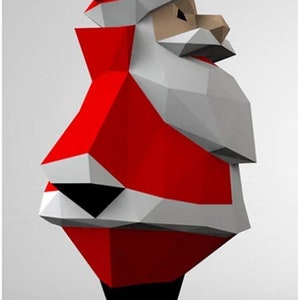 Papercraft SVG DXF Santa Claus V2 Toy 3D Low Poly Paper - Etsy Canada