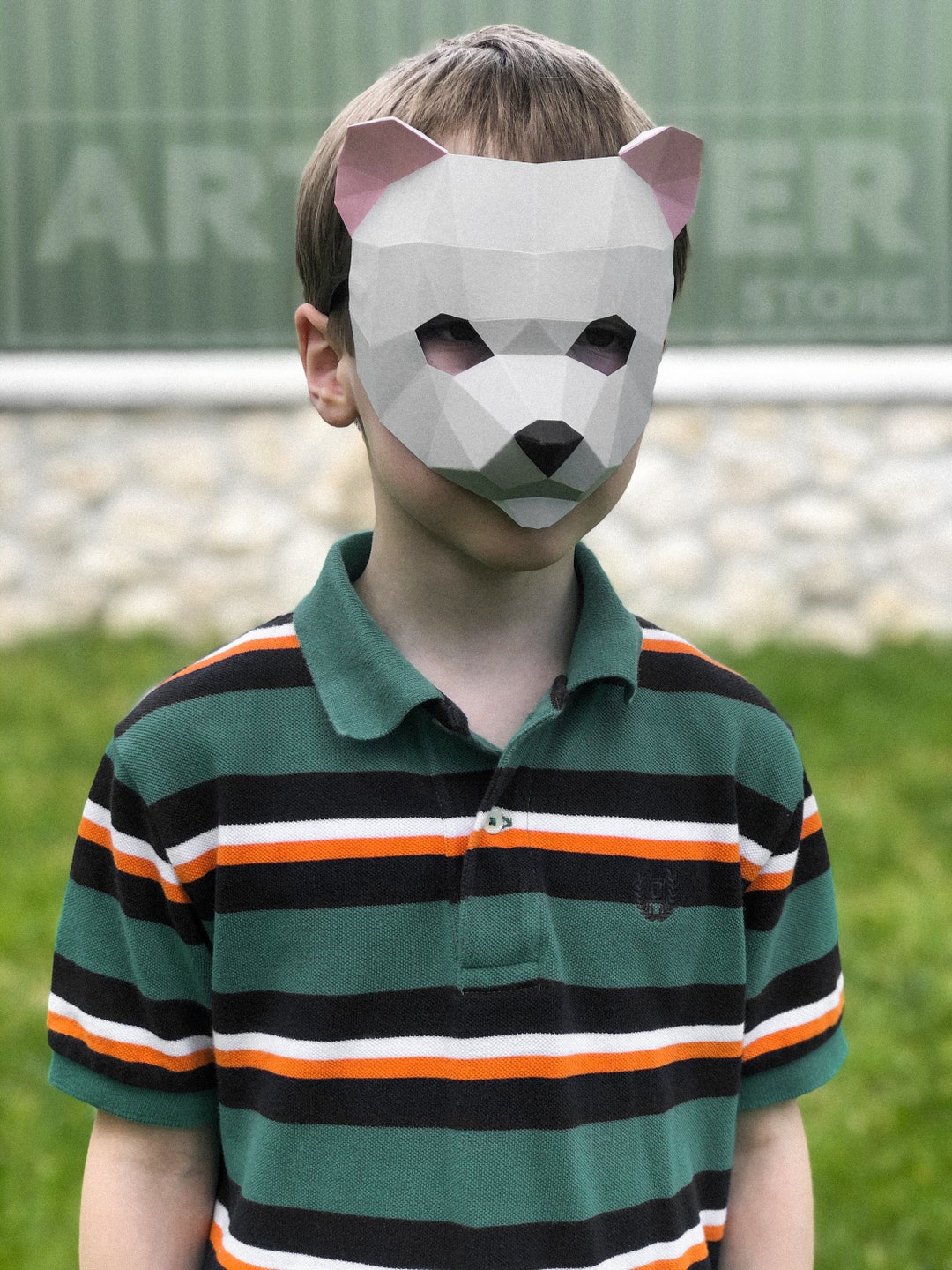 Papercraft RAT MOUSE Mask Animal 3D Low Poly Paper Mask DIY Cosplay ...