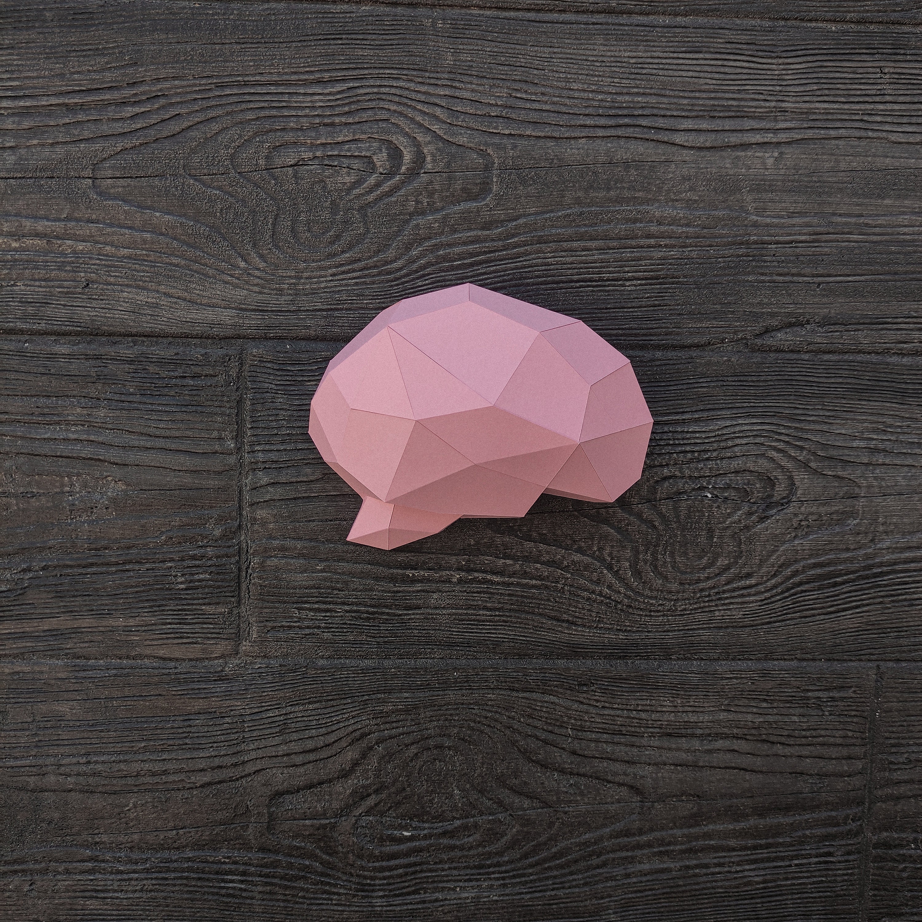 DIY Papercraft Human Brain Sculpture: Low Poly Wall Decor (PDF Pattern ...