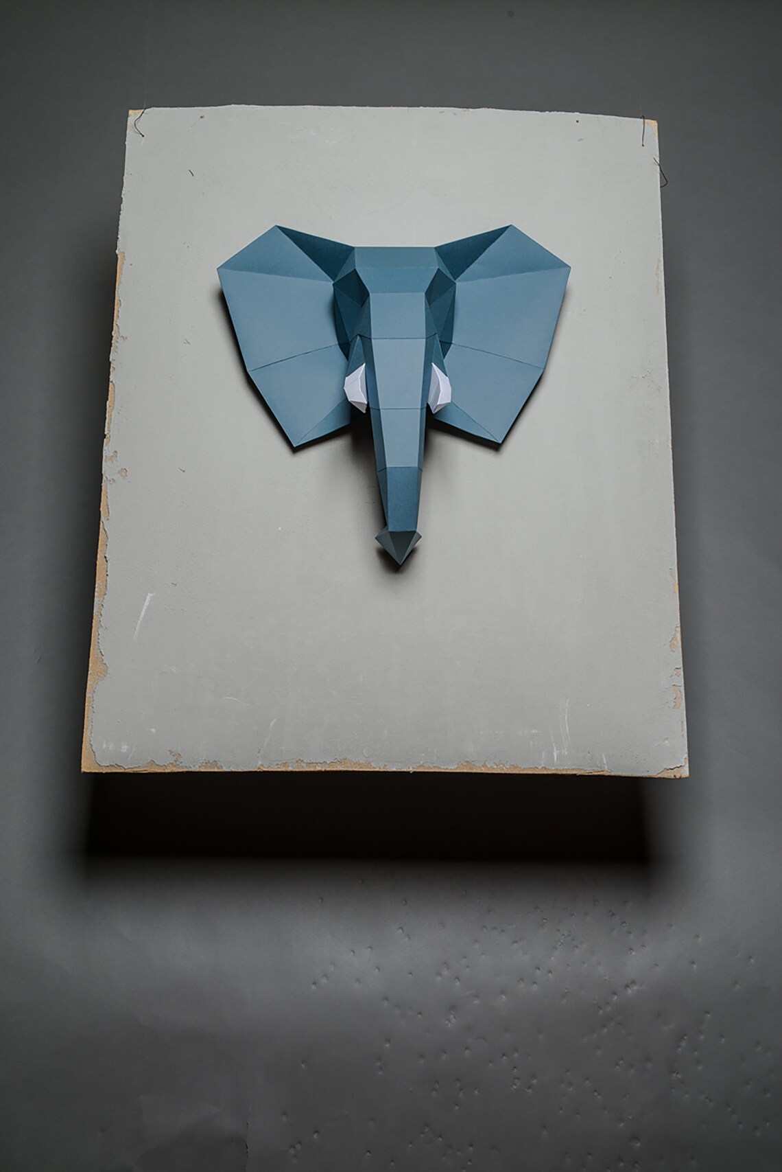 Papercraft Elephant Trophy Animal 3D Low Poly Paper Sculpture | Etsy