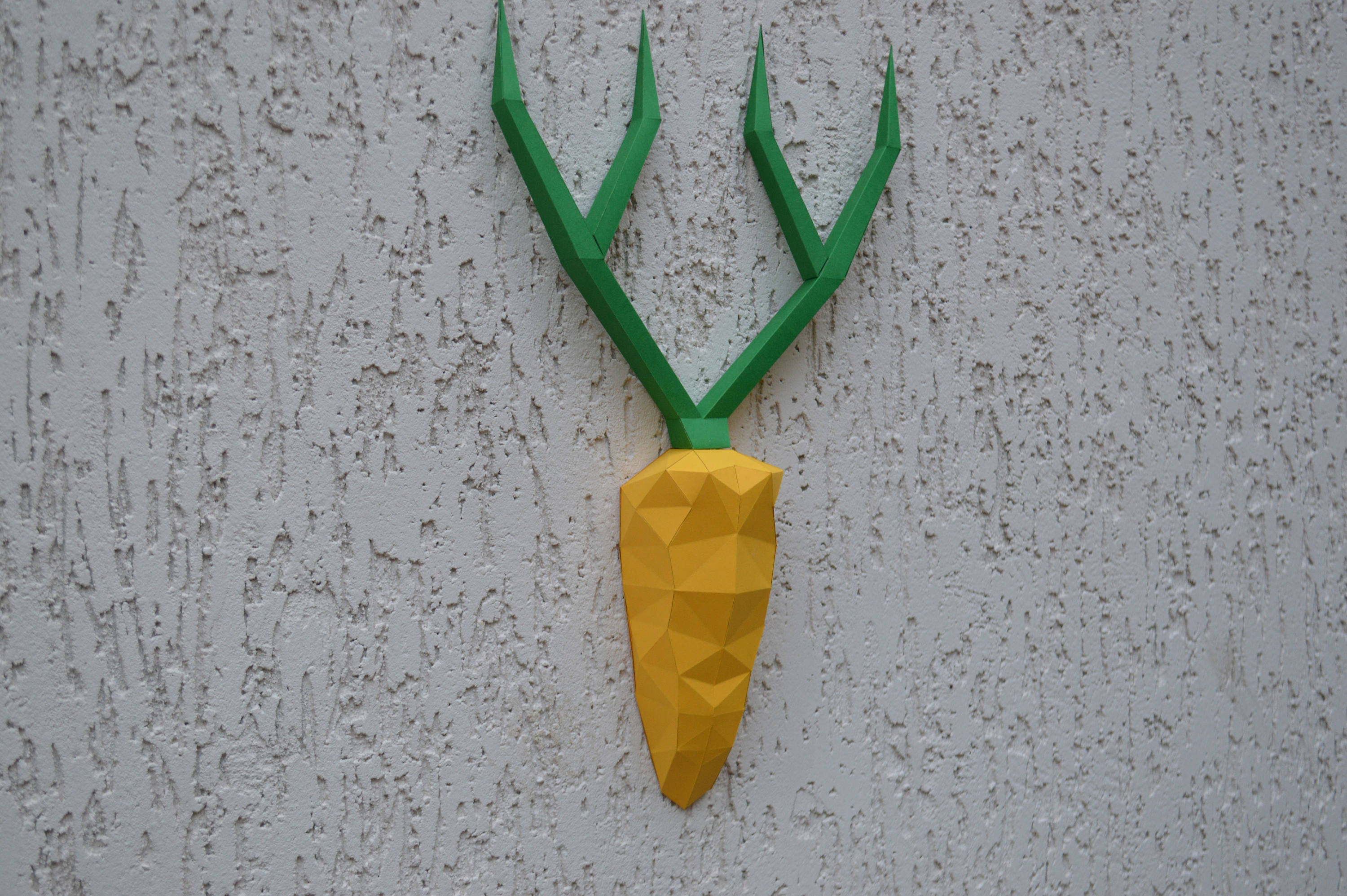 Papercraft Carrot Vegatable 3D Low Poly Paper Sculpture DIY | Etsy