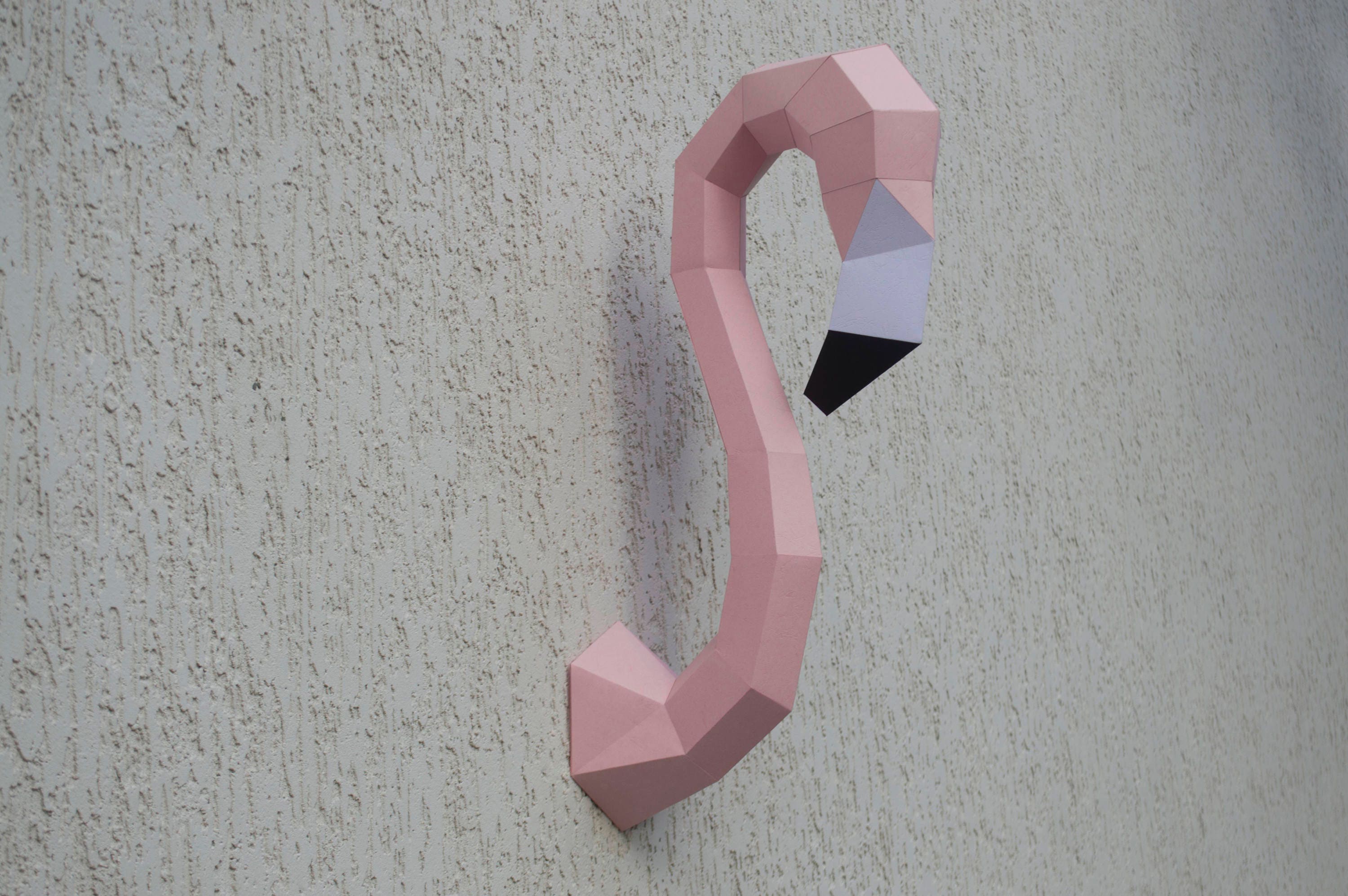 Papercraft Flamingo Animal 3D Low Poly Paper Sculpture DIY - Etsy