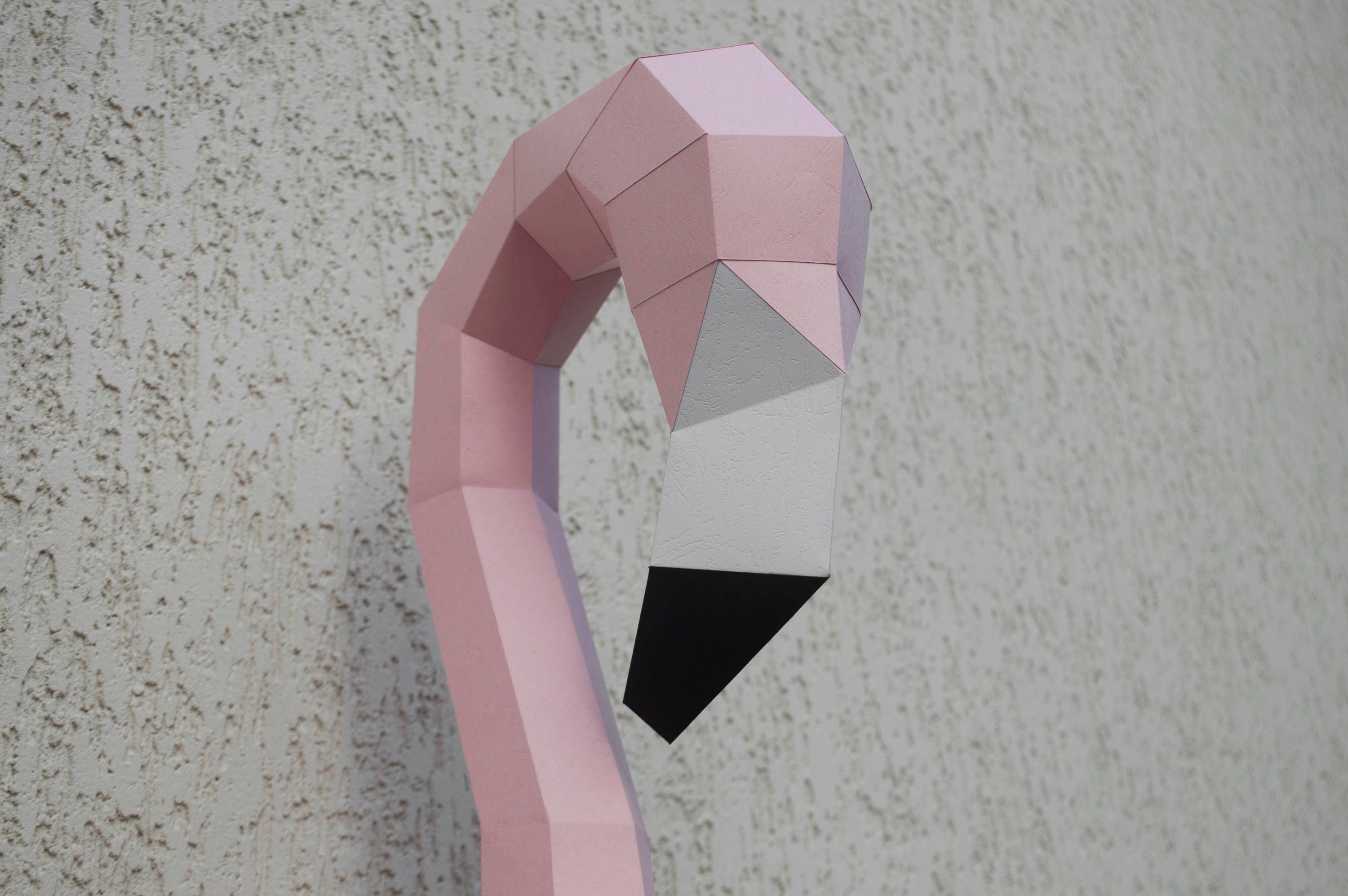Papercraft Flamingo Animal 3D Low Poly Paper Sculpture DIY - Etsy