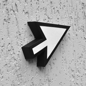 Papercraft Cursor Computer 3D Low Poly Paper Sculpture DIY Gift Wall ...