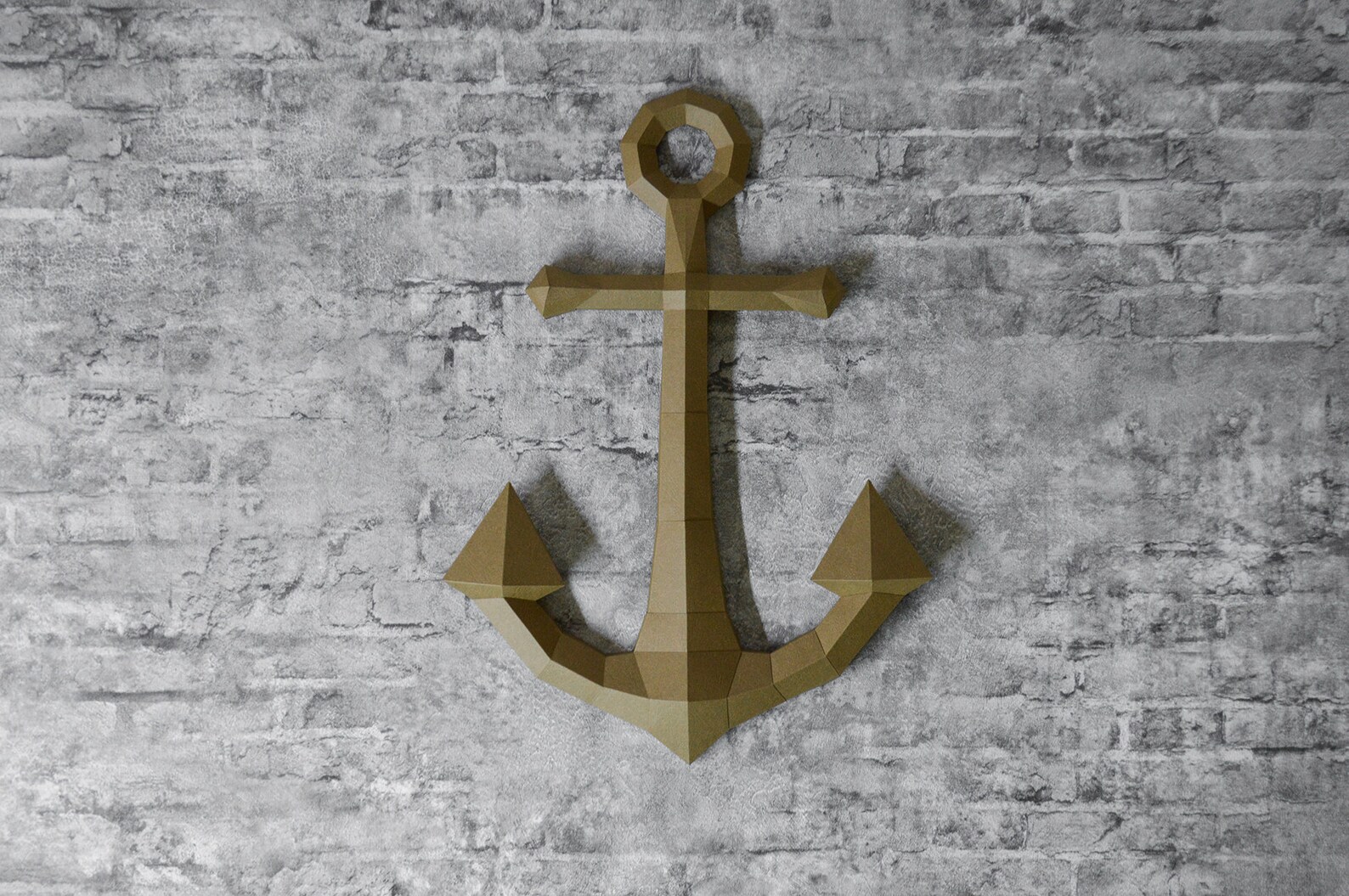 Papercraft Anchor Sea 3D Low Poly Paper Sculpture DIY Gift | Etsy