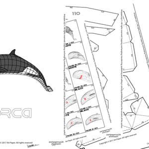 Papercraft Orca Animal 3D Low Poly Paper Sculpture DIY Gift Wall Decor ...
