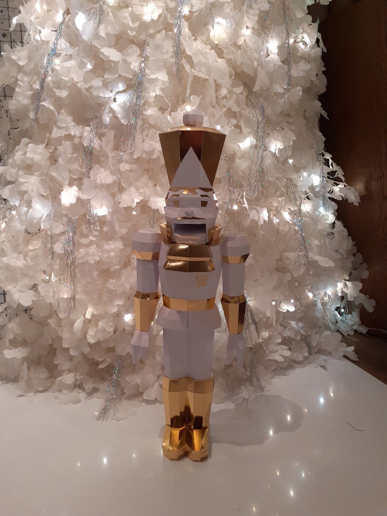Papercraft Nutcracker Toy 3D Low Poly Paper Sculpture DIY Gift - Etsy