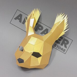 Papercraft Squirrel Half Mask: 3D Low Poly DIY (PDF Pattern) - Etsy