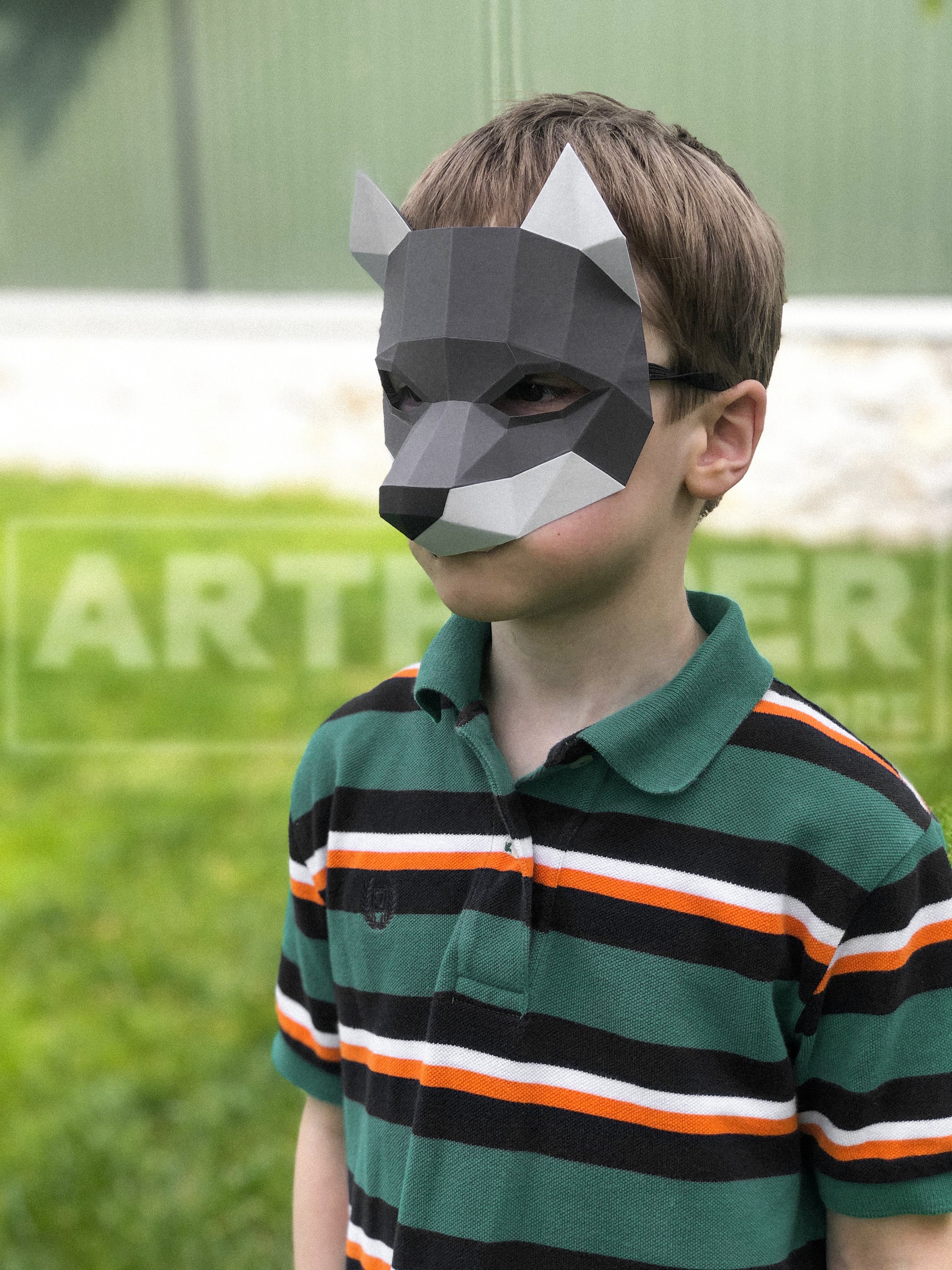 Papercraft WOLF Mask Animal 3D Low Poly Paper Mask DIY Cosplay - Etsy ...