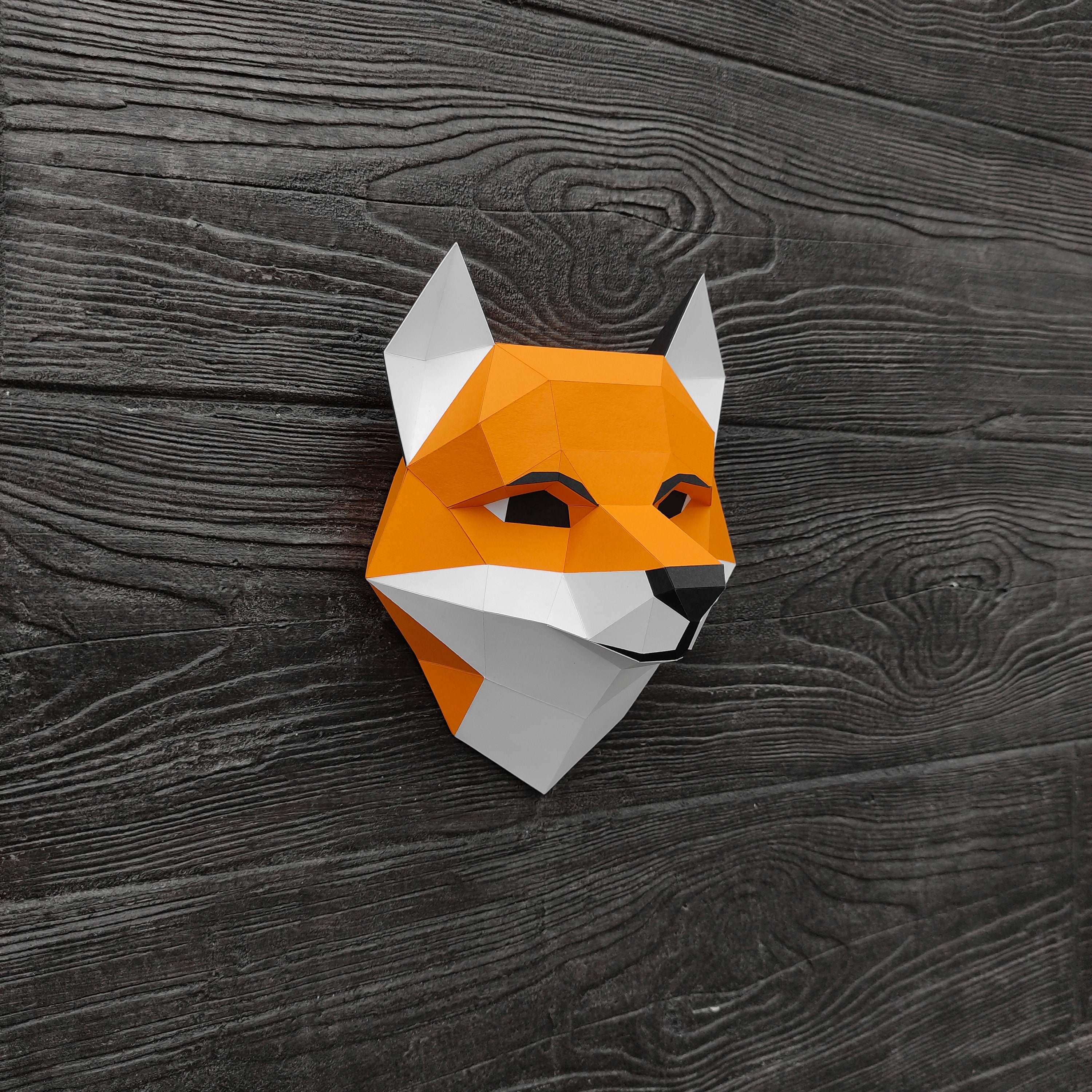 Papercraft Trophy Fox 3D Low Poly Paper Sculpture DIY gift | Etsy