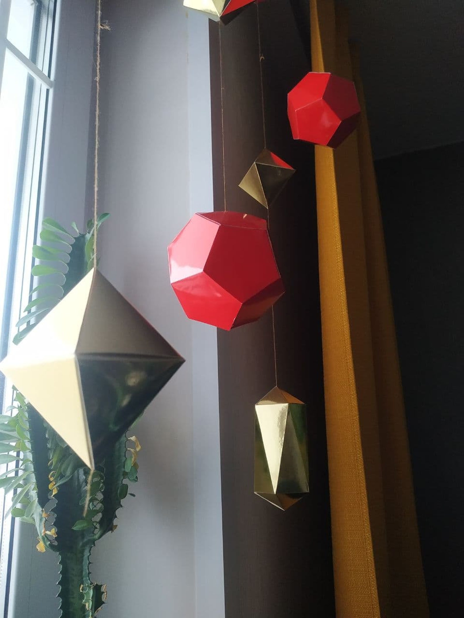 Papercraft 3D Christmas Balls Template Pattern Low Poly - Etsy