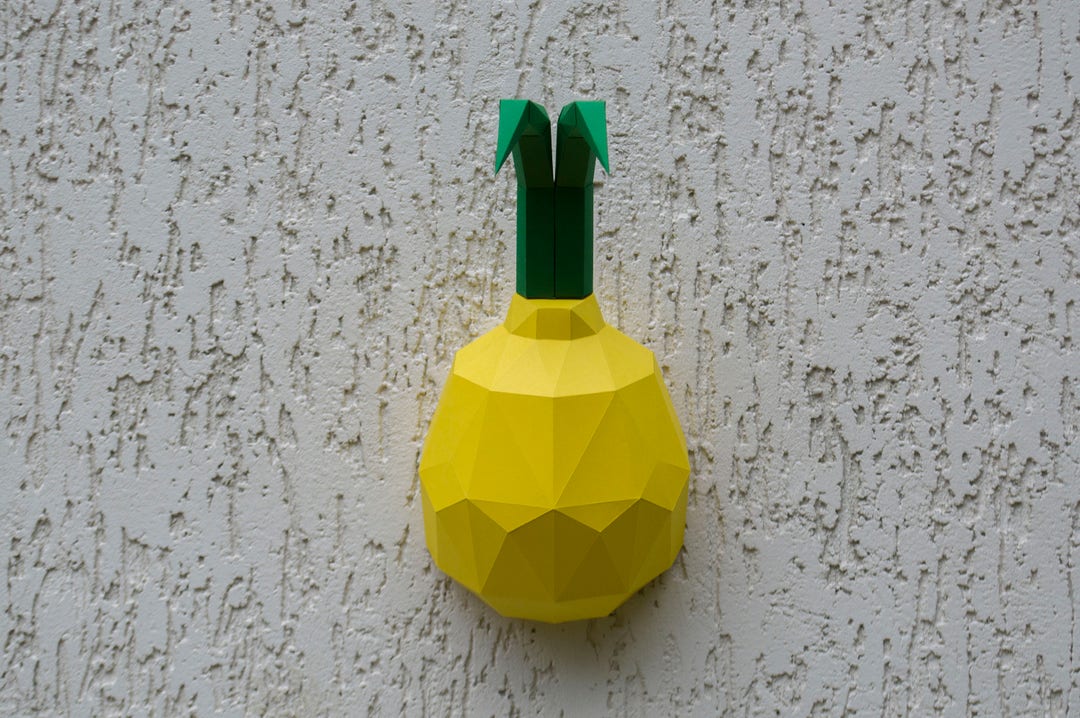 Papercraft Onion Vegatable 3D Low Poly Paper Sculpture DIY Gift Wall ...