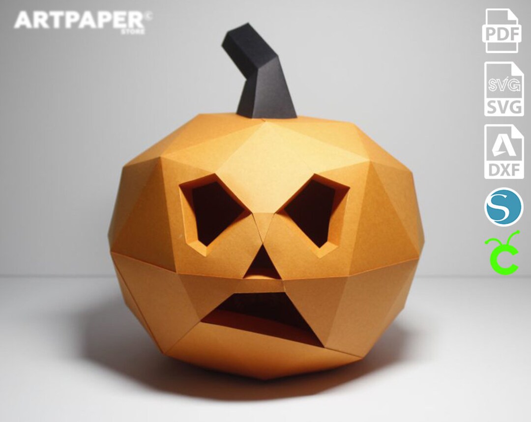 Papercraft Halloween Pumpkin 6, Pumpkin, Pumpkin Decor, Halloween Party ...