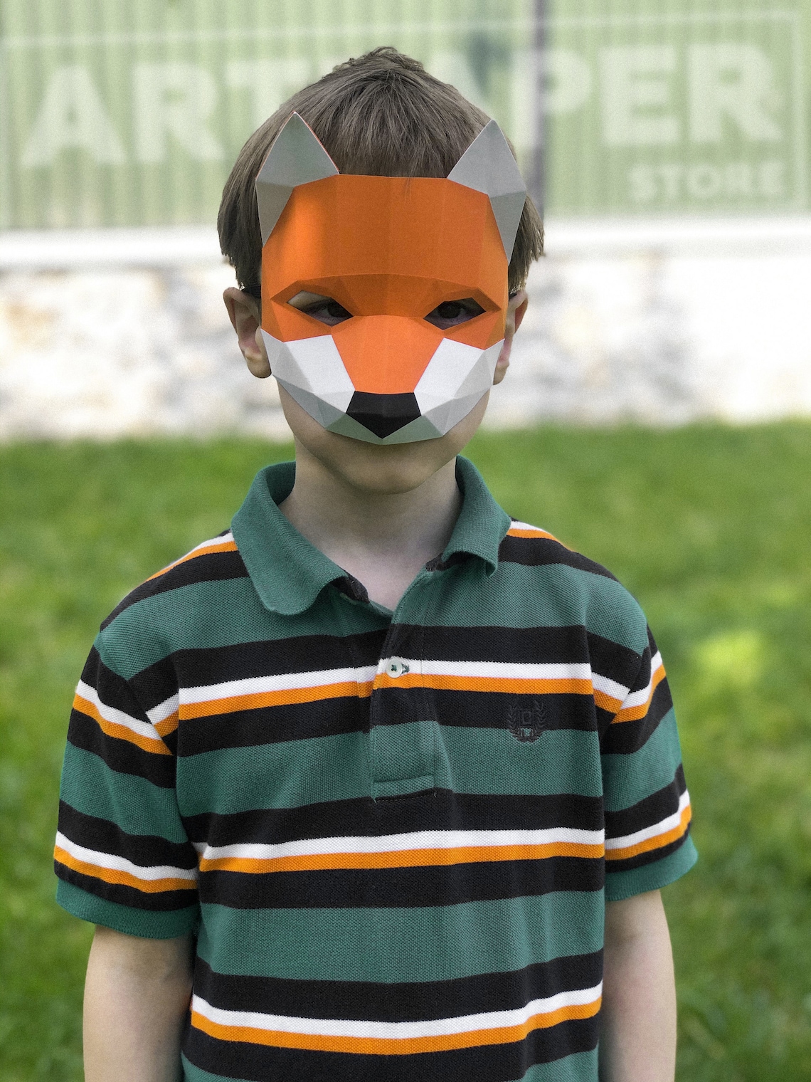 Papercraft FOX Mask Animal 3D Low Poly Paper Mask DIY Cosplay - Etsy