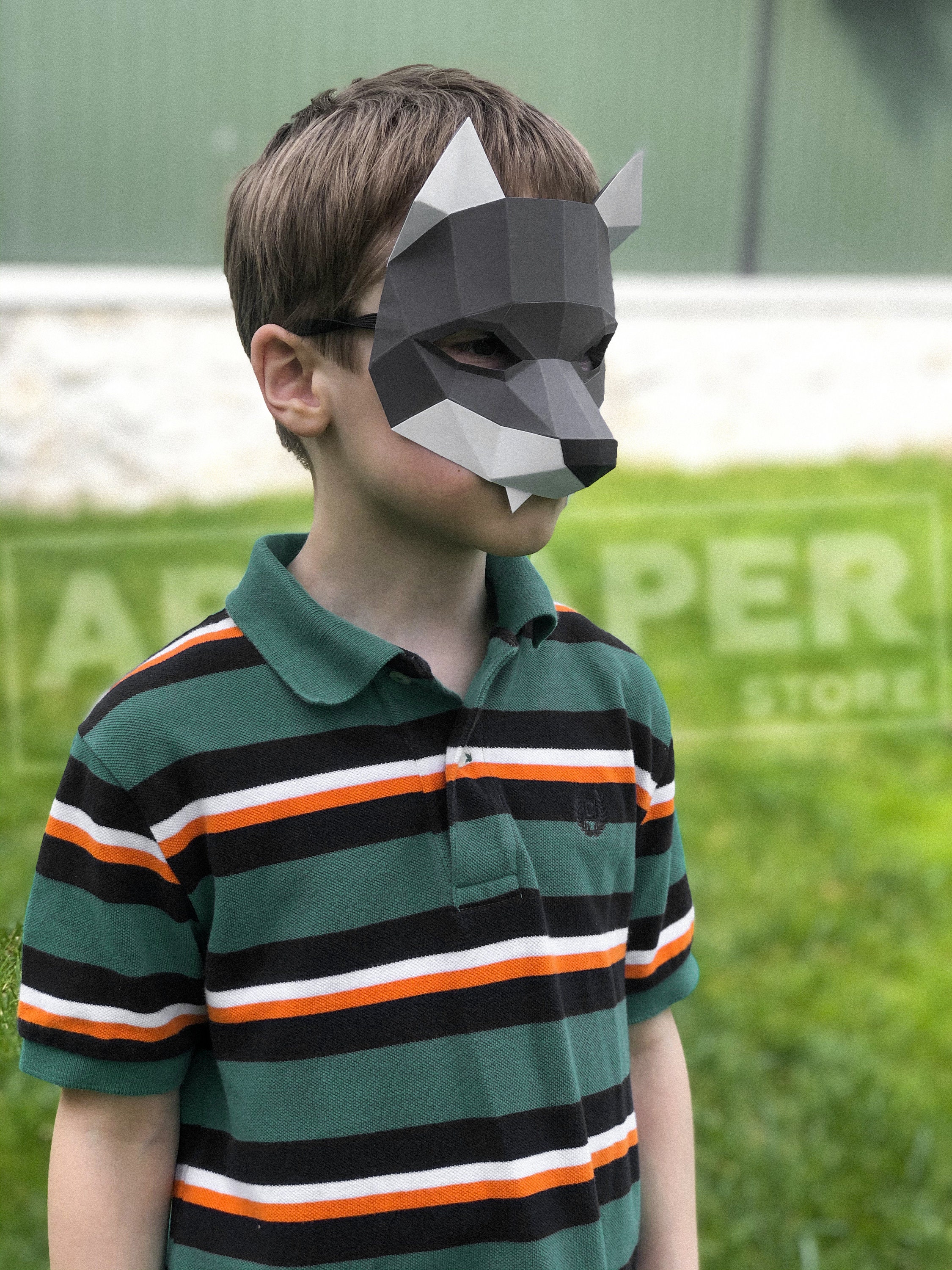 Papercraft WOLF Mask Animal 3D Low Poly Paper Mask DIY Cosplay - Etsy