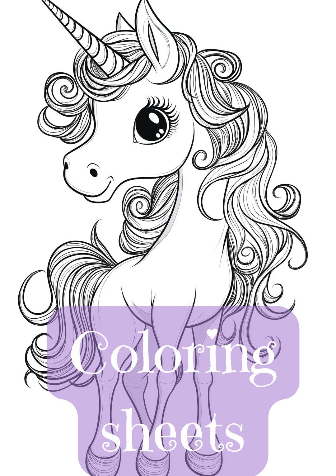 Whimsy Baby Unicorn Coloring Pages for Kids - 10 Printable Sheets ...