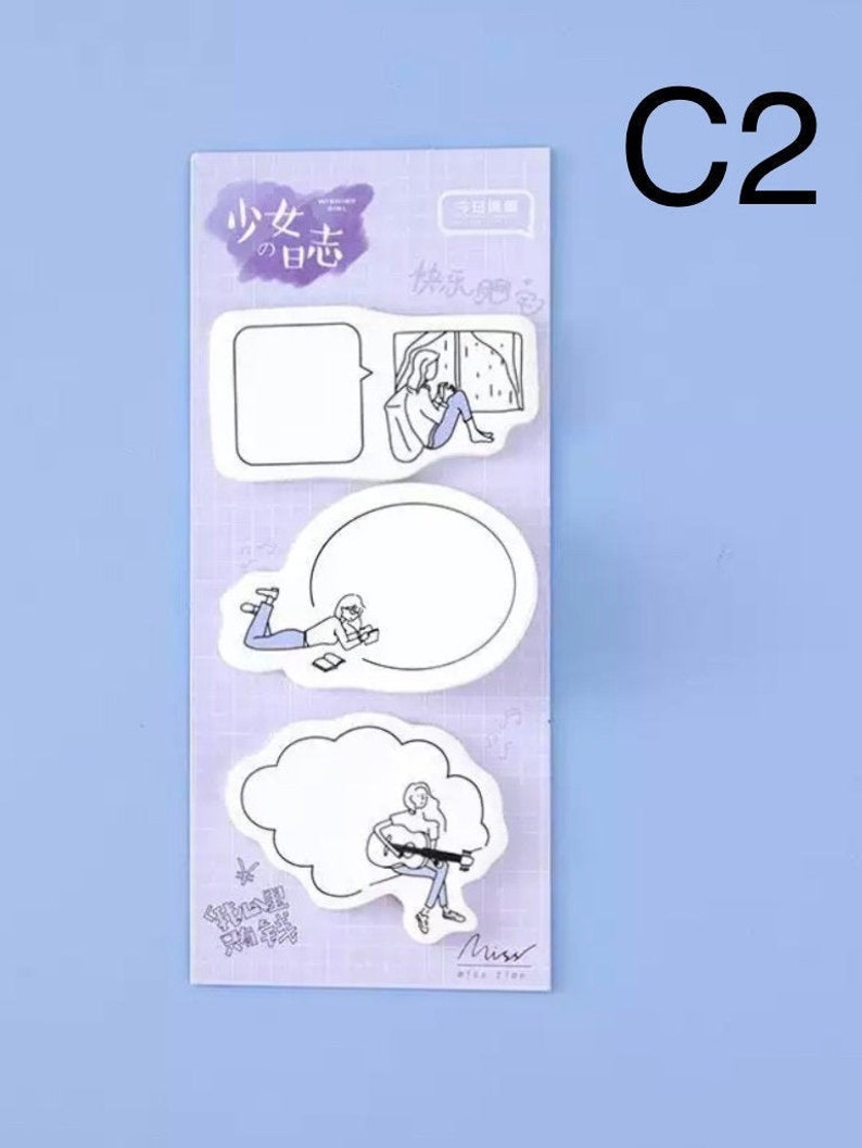 Cute Sticky Notes, Office School Supplies, Student Stationery, Cute ...