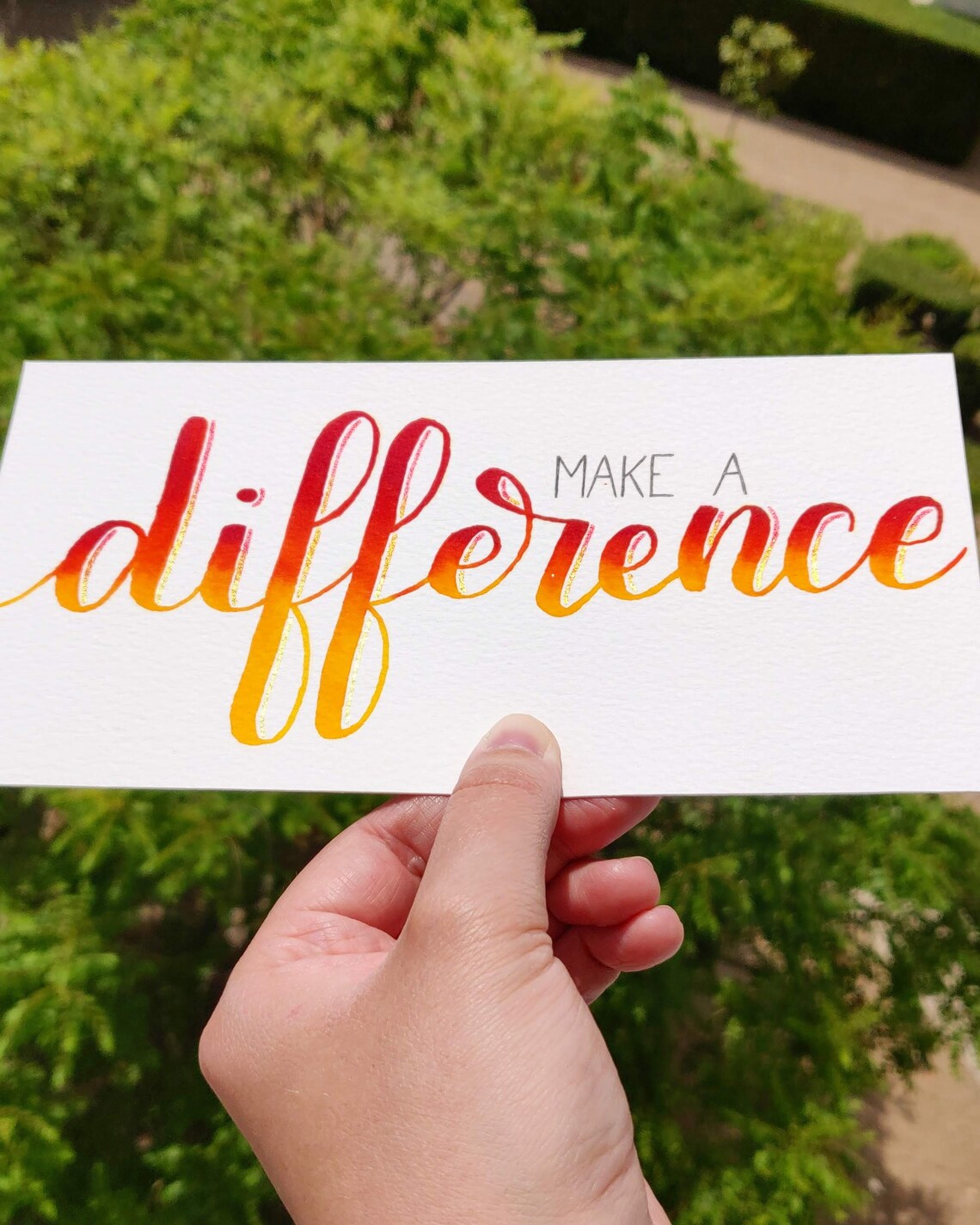 Affiche citation en hand lettering avec dégradé de couleurs ...