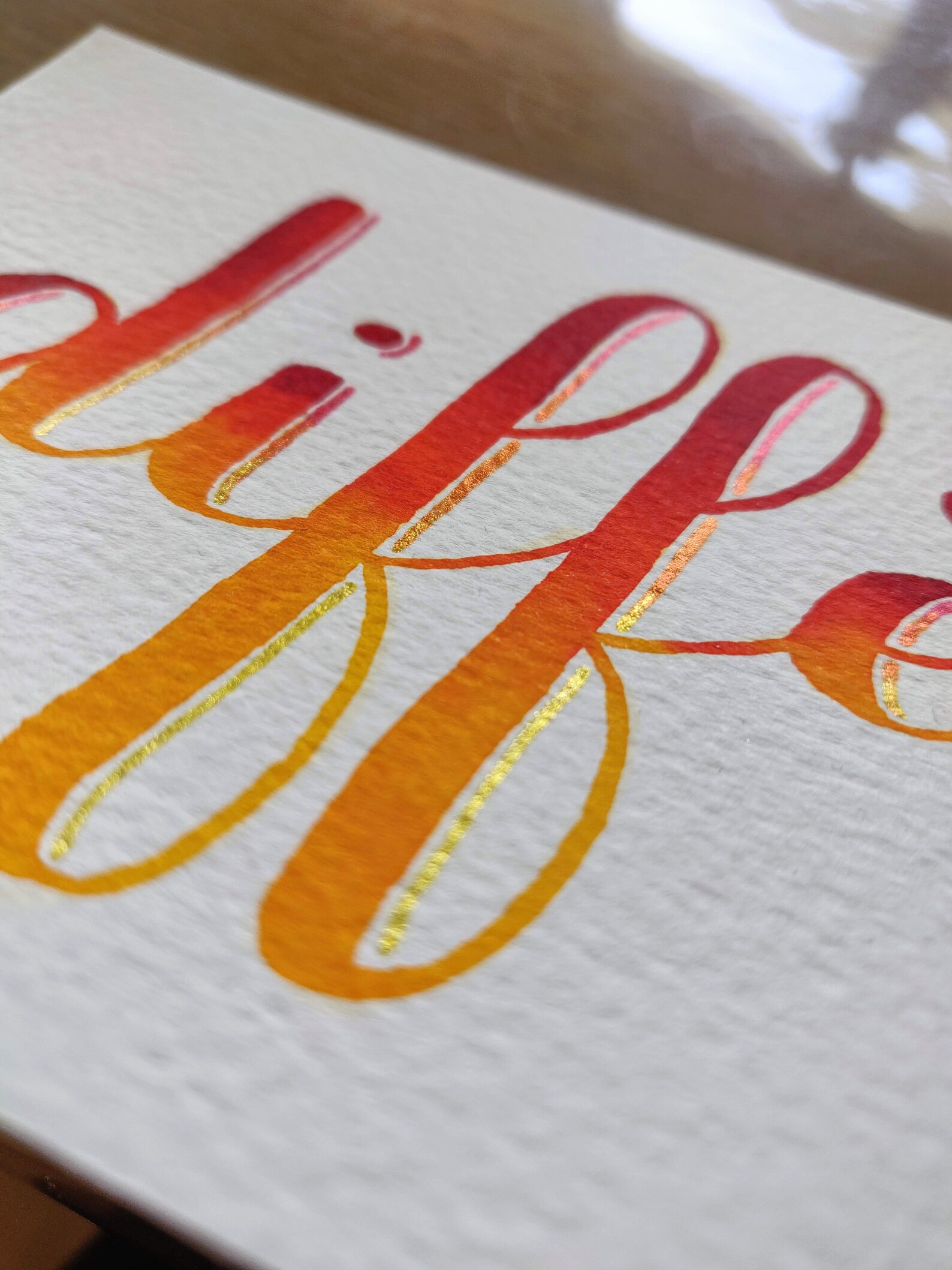 Ombré Handlettered Quote Wall Art | Handmade Wall Decor | Red & Orange ...