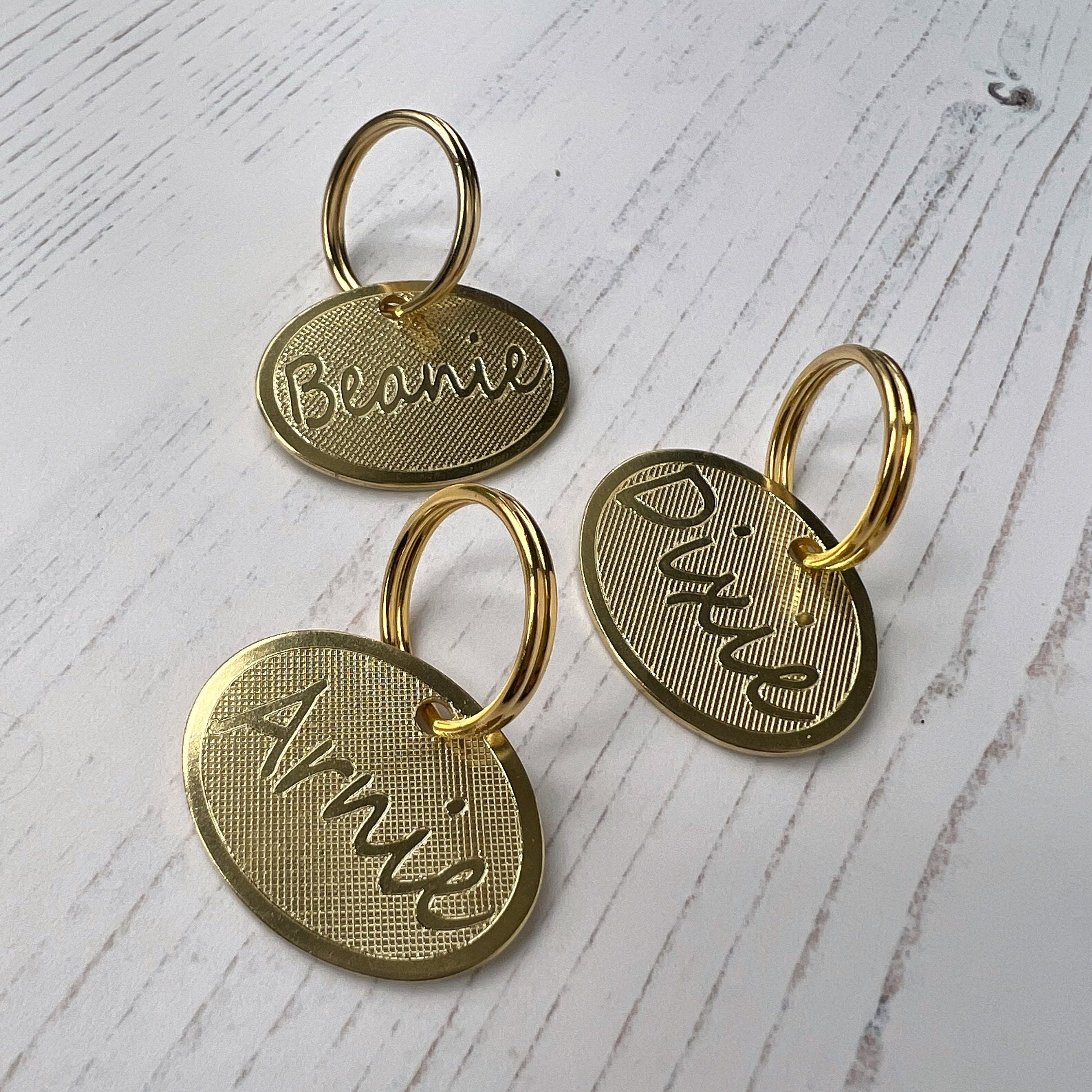 Handmade Double Sided Dog ID Tag Microchipped Dog Name Tag - Etsy