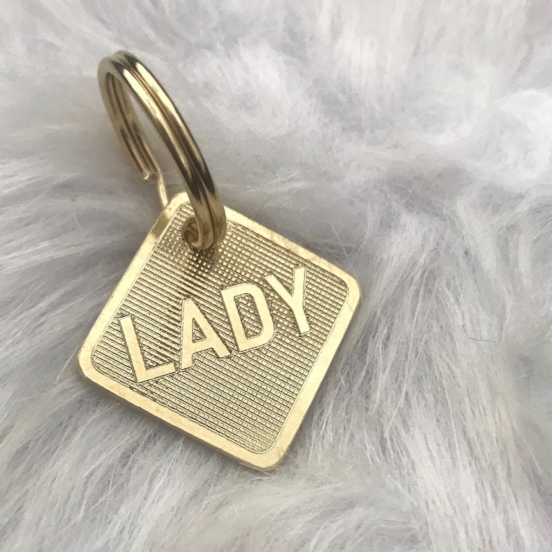 Brass Squares Tags - Etsy UK