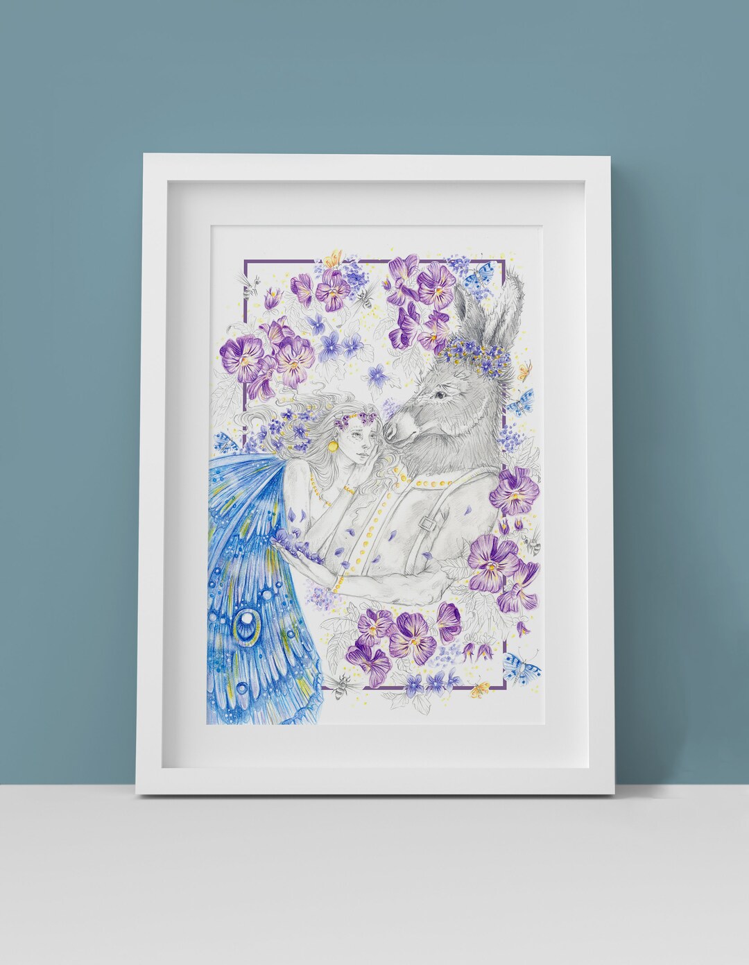 A Midsummer Night's Dream, Titania & Bottom- A4 Print, Shakespeare ...