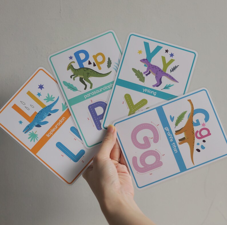 Alphabet Dinosaurs Flash Card ABC : Homeschooling Preschool ...