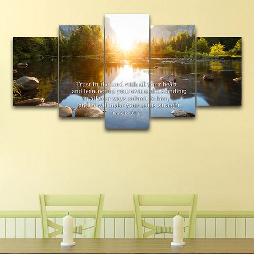 Christian Wall Art Bible Verse Canvas Scripture Quote Wall - Etsy