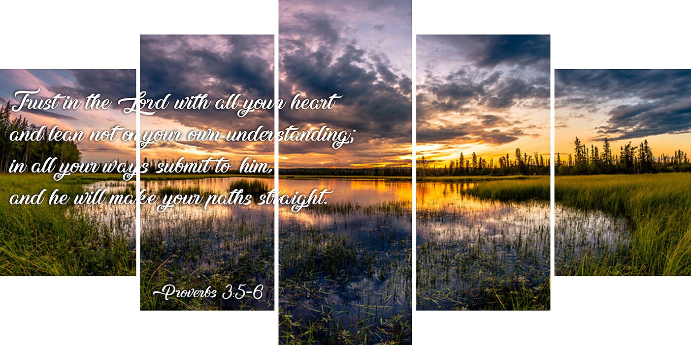 Proverbs 3:5-6 12 NIV Trust in the Lord Bible Verse Canvas | Etsy