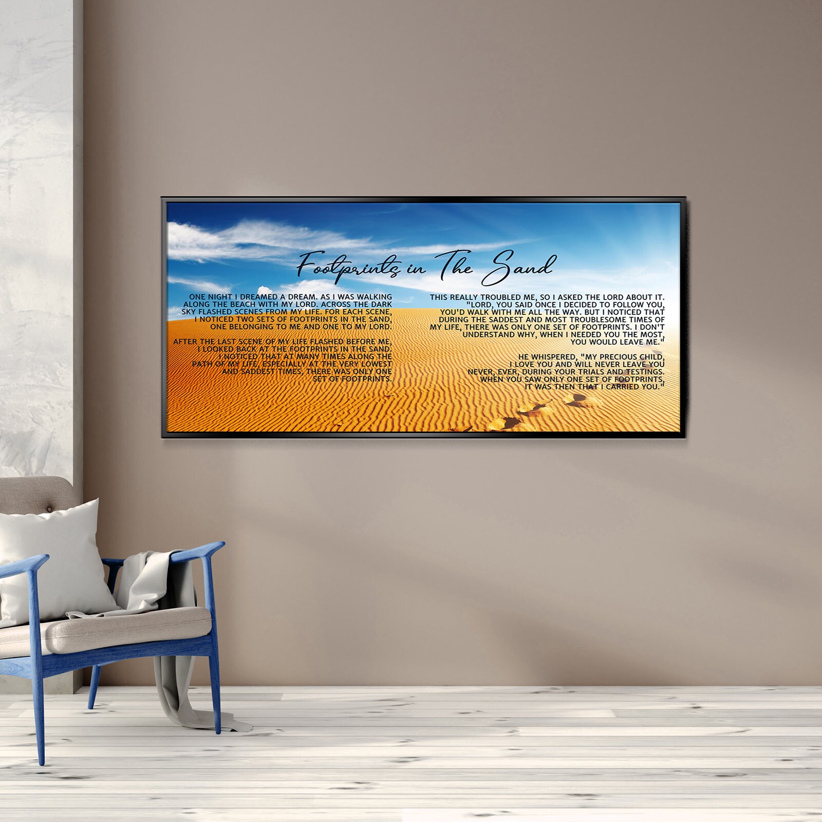 The Desert 8 Footprints in the Sand Wall Art Decor Canvas - Etsy