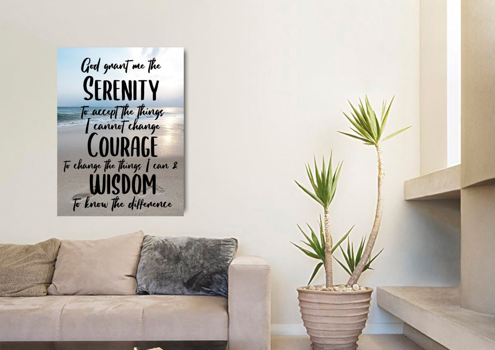 Serenity Prayer 8 Wall Art Canvas Print Framed Wall Hanging - Etsy