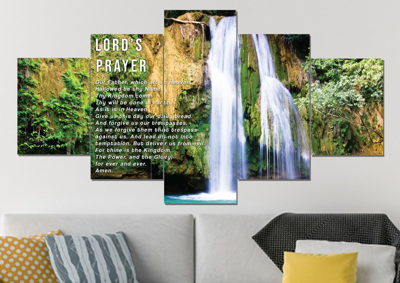 Waterfalls #6 the Lords Prayer Wall Art | Hanging | Framed | Wall Decor ...
