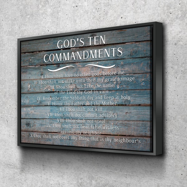 10 Commandments Wall Art - Etsy