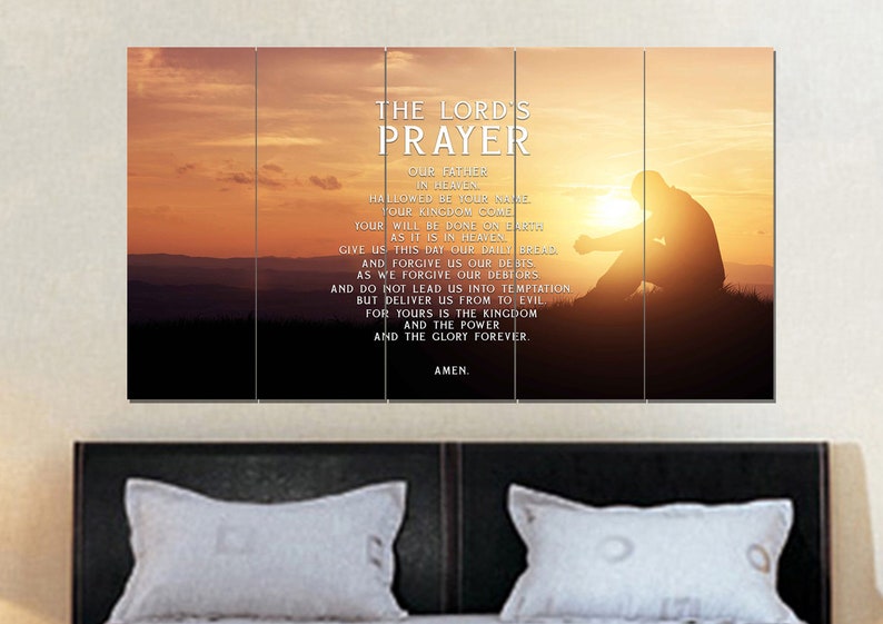 Deep Prayer 7 the Lords Prayer Wall Art Hanging Framed | Etsy