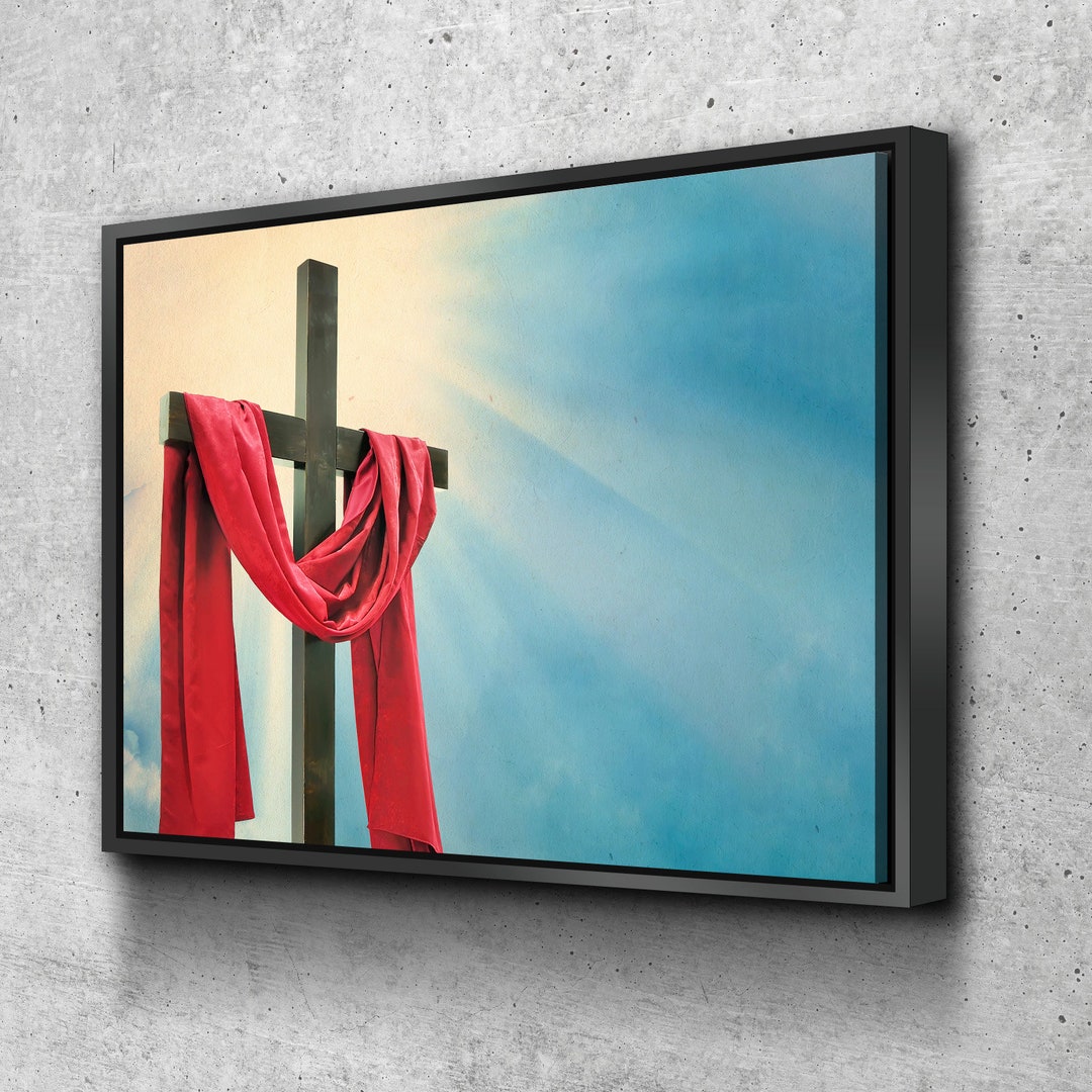 Red Robe Around Cross #31 Canvas | Hanging | Framed | Home Decor ...