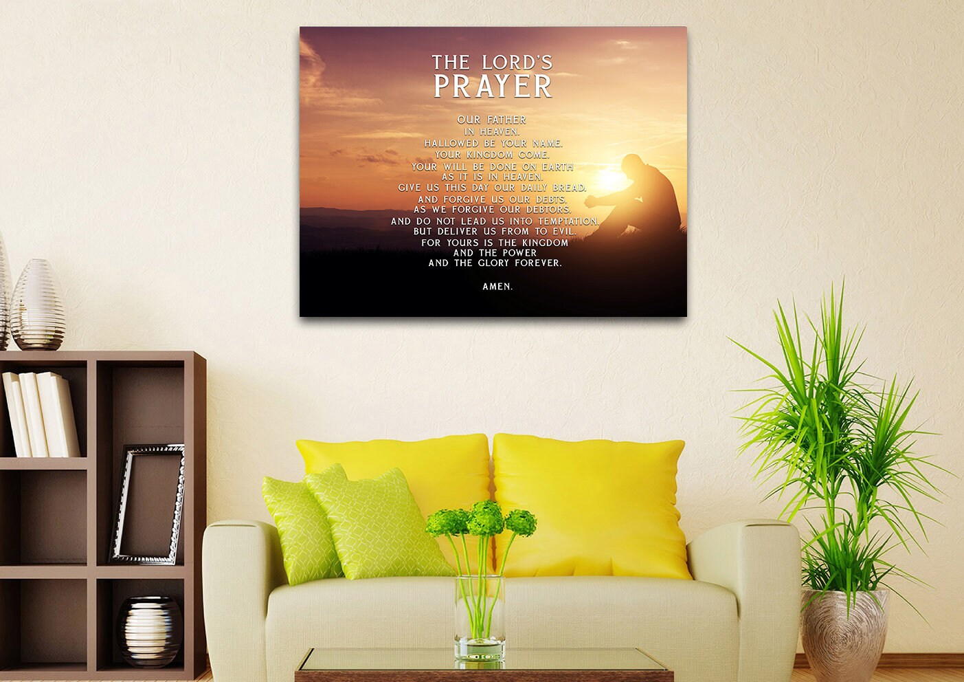 Deep Prayer 7 the Lords Prayer Wall Art Hanging Framed - Etsy